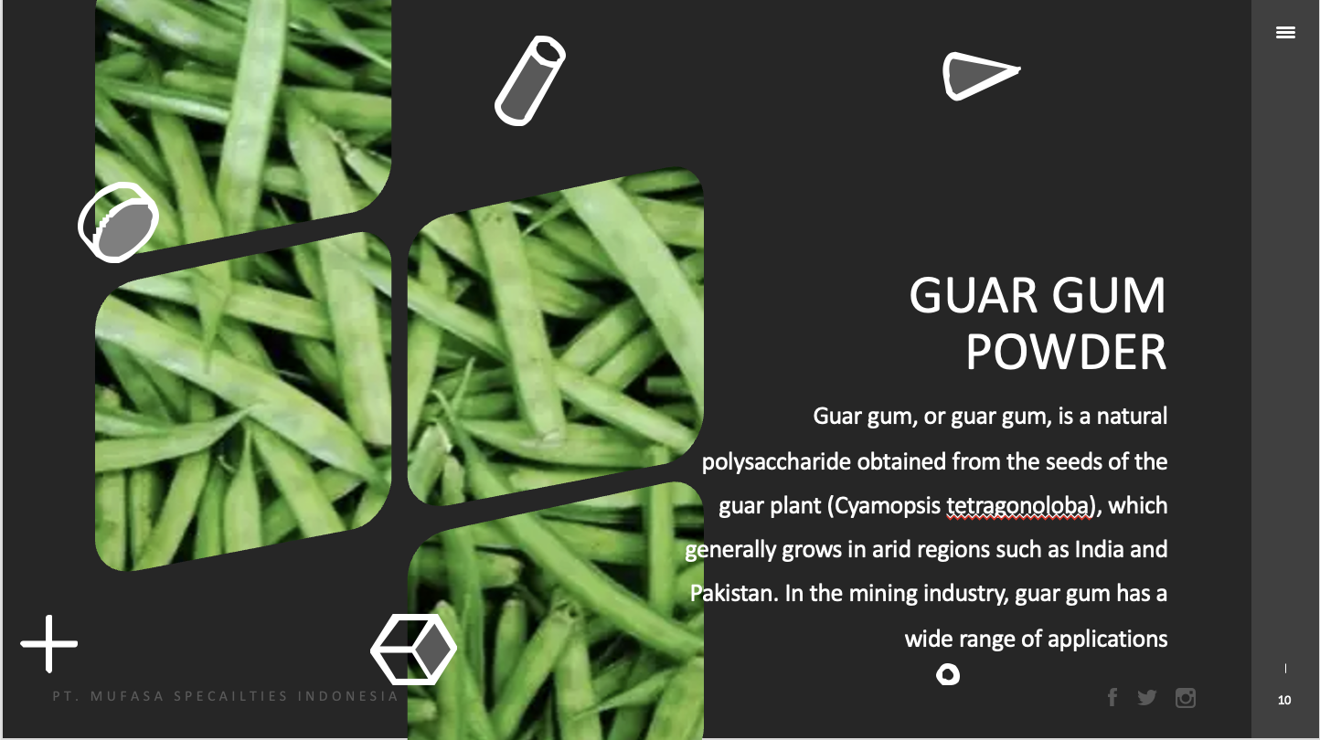 Supplier Guar Gum - PT. Mufasa Specialties Indonesia