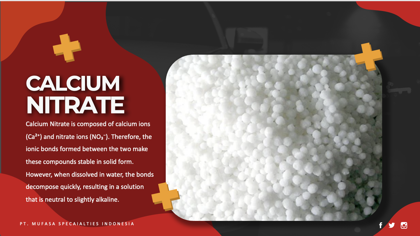 Jual Calcium Nitrate - PT. Mufasa Specialties Indonesia