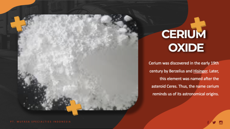 Jual Cerium Oxide - PT. Mufasa Specialties Indonesia